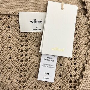 Wilfred | Sweaters | Nwt Aritzia Wilfred Color Humus Beige Reverence ...